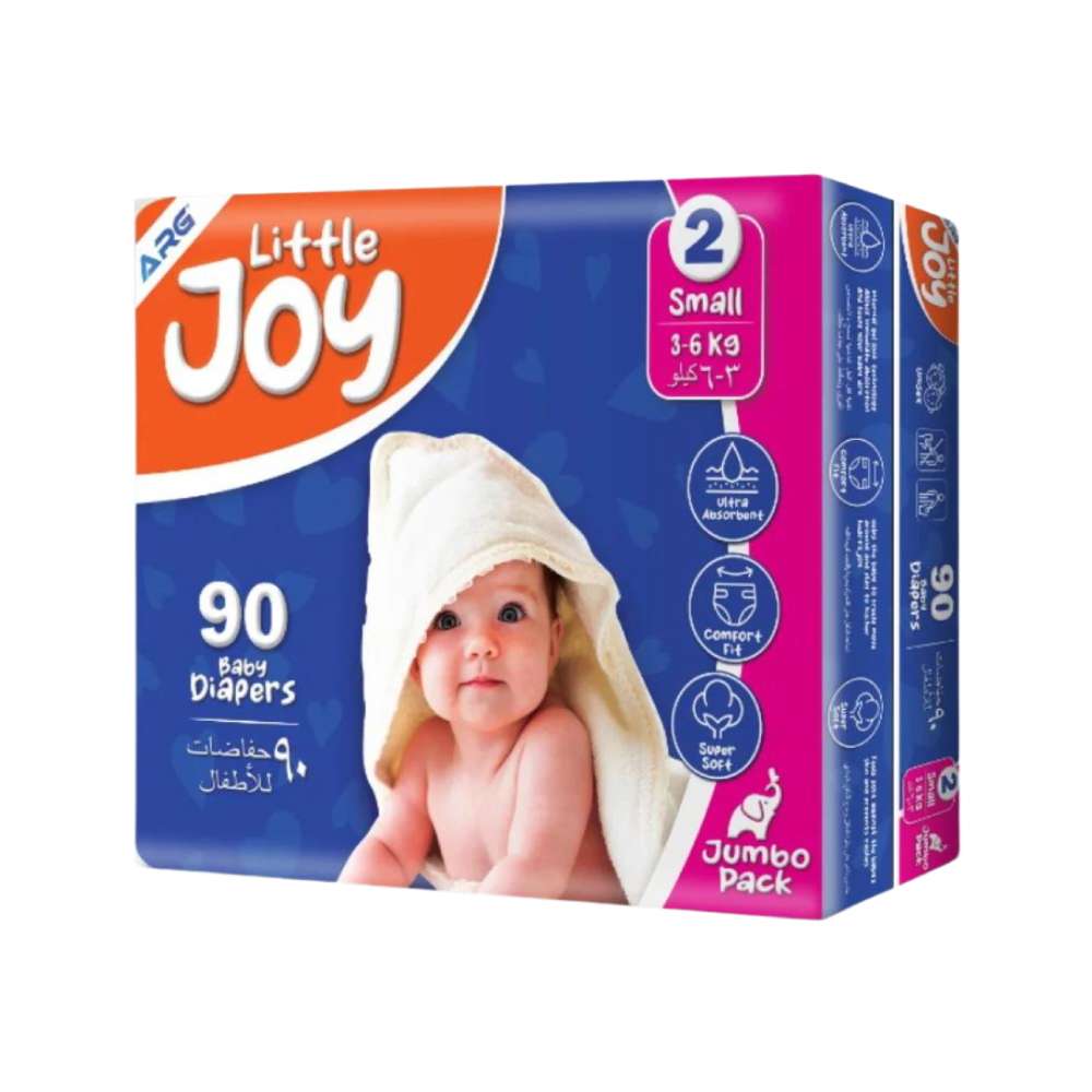 LITTLE JOY DIAPER JUMBO PACK SMALL 90s – ARG Personal Care
